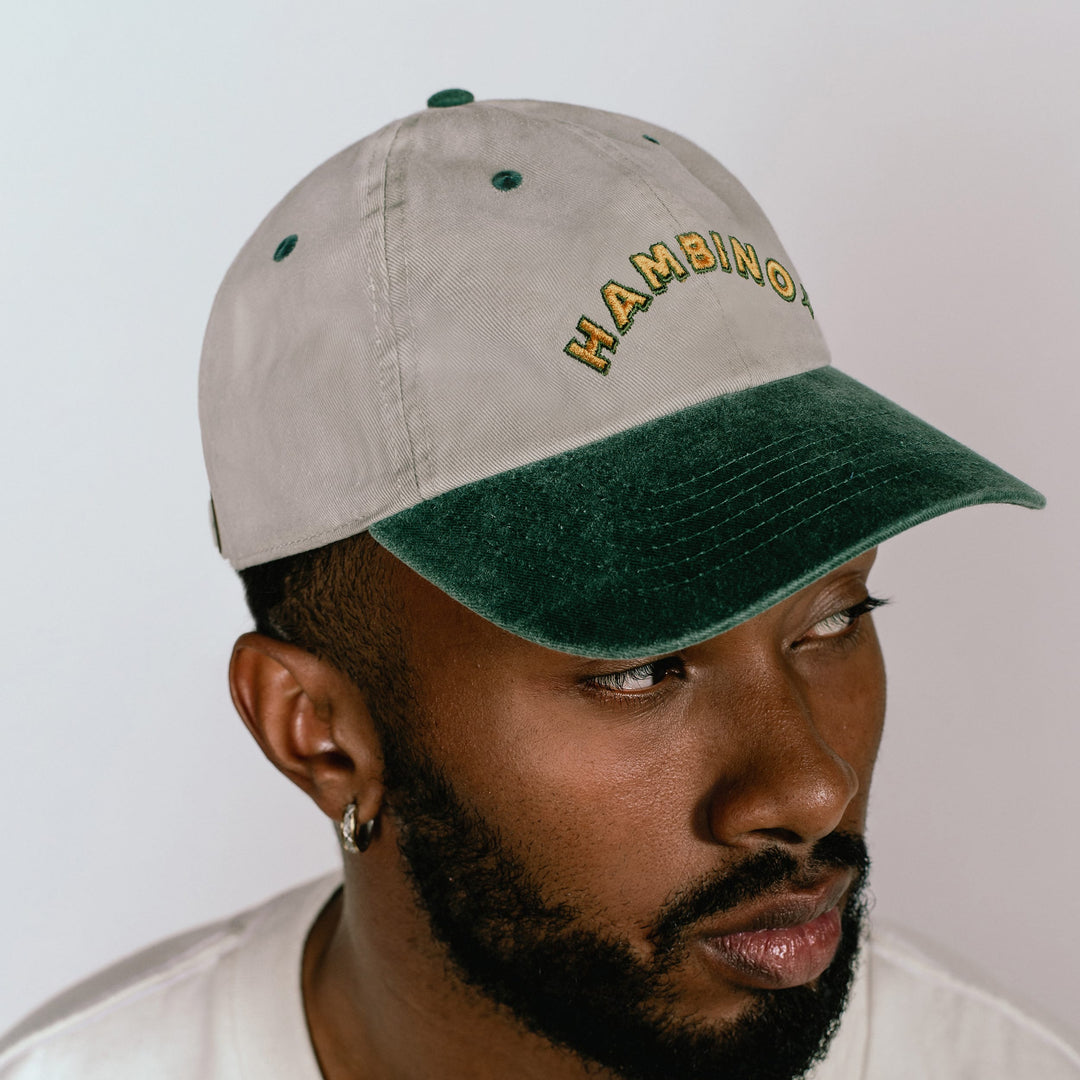 Classic Two-Tone Dad Cap - Sand & Green - Hambino Athletics