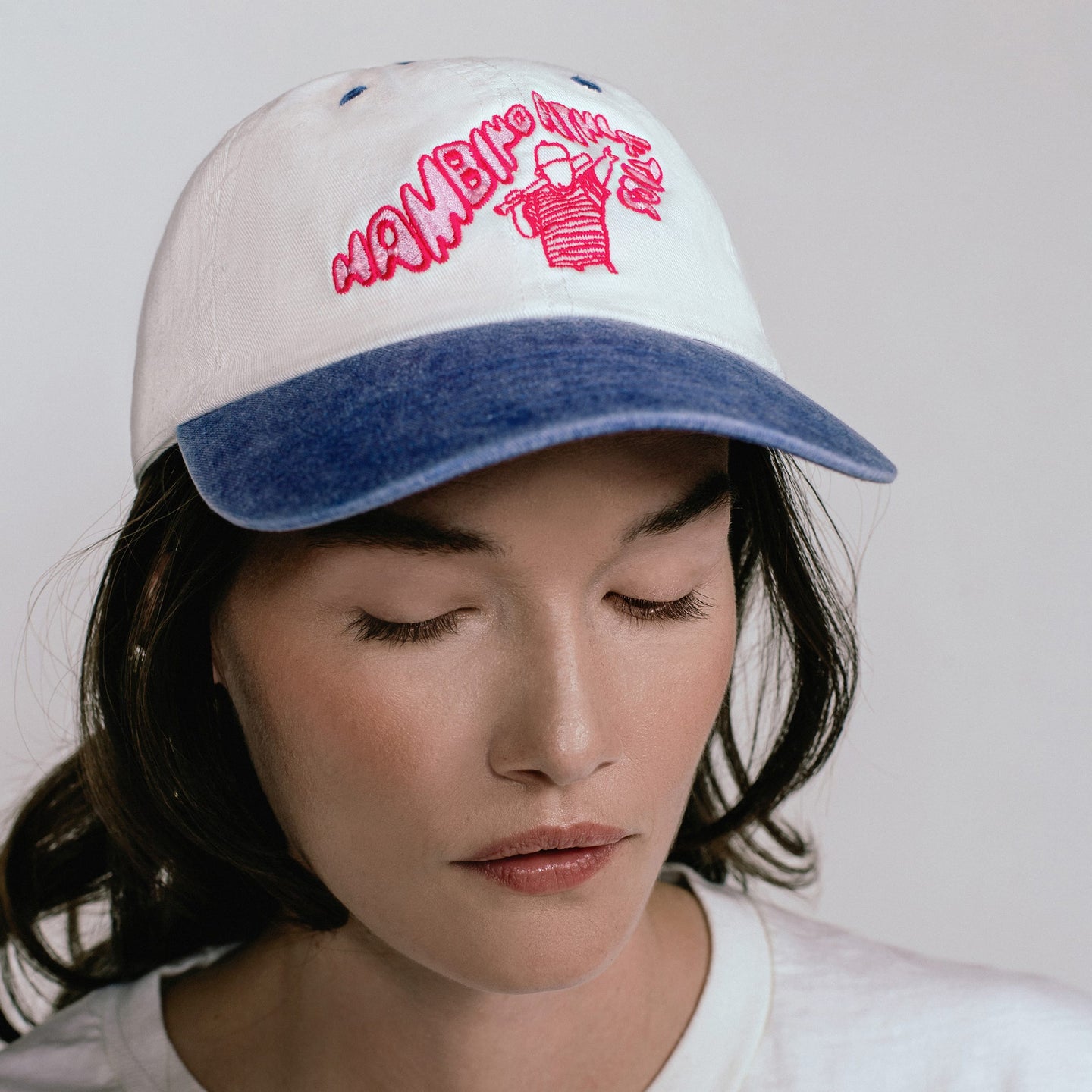 Grand Slam Two-Tone Dad Cap - Blue & Pink - Hambino Athletics