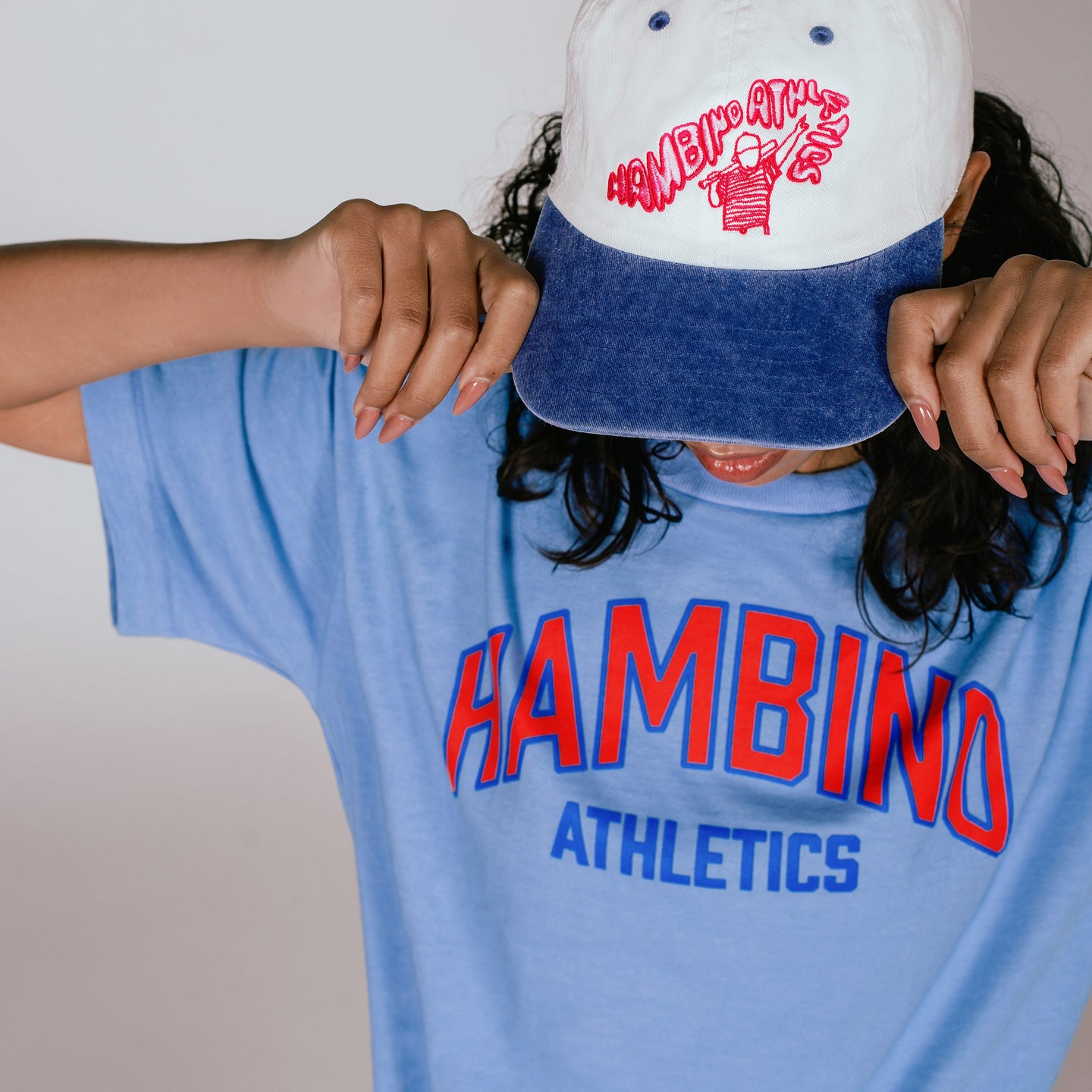 Grand Slam Two-Tone Dad Cap - Blue & Pink - Hambino Athletics