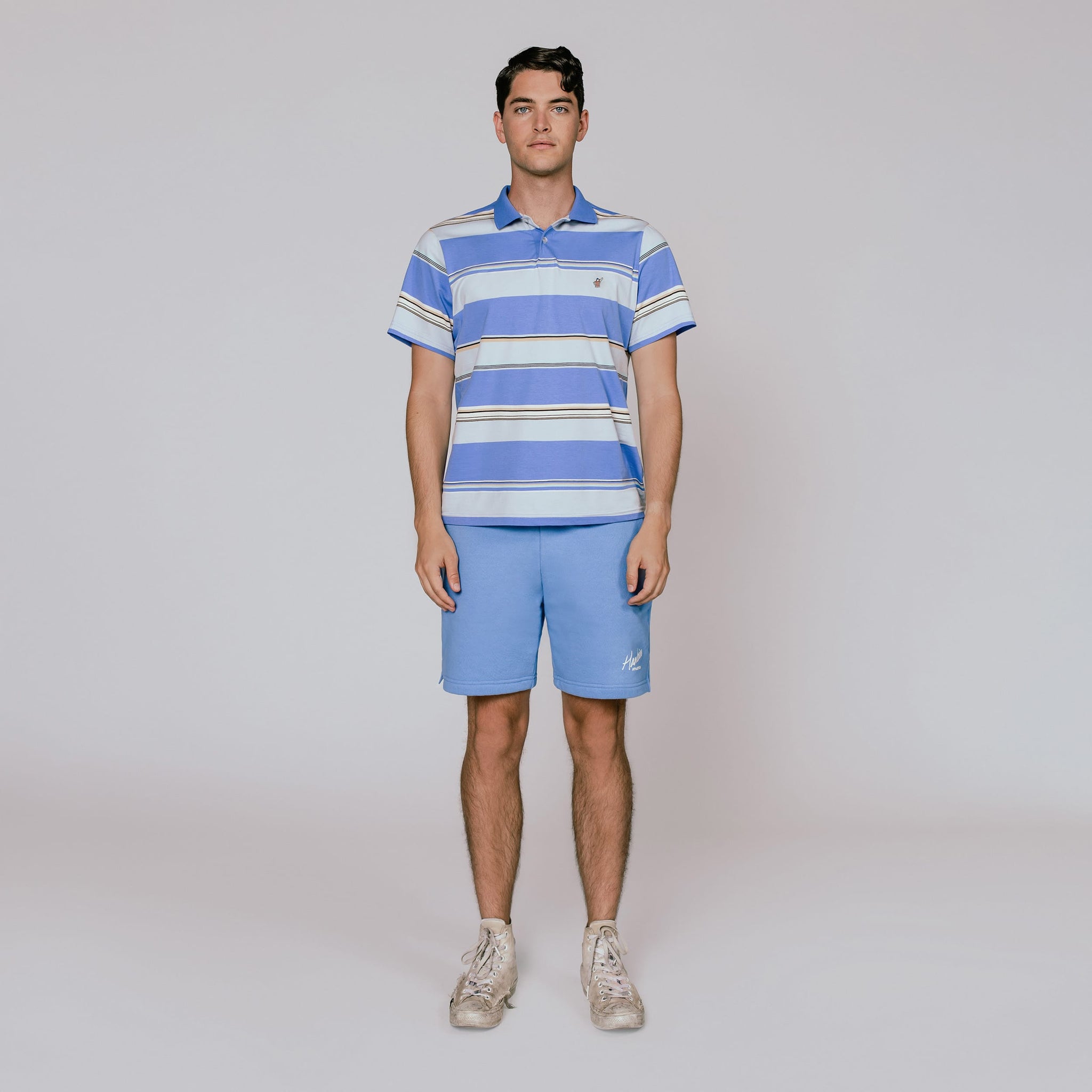 Original Striped Polo - Periwinkle - Hambino Athletics